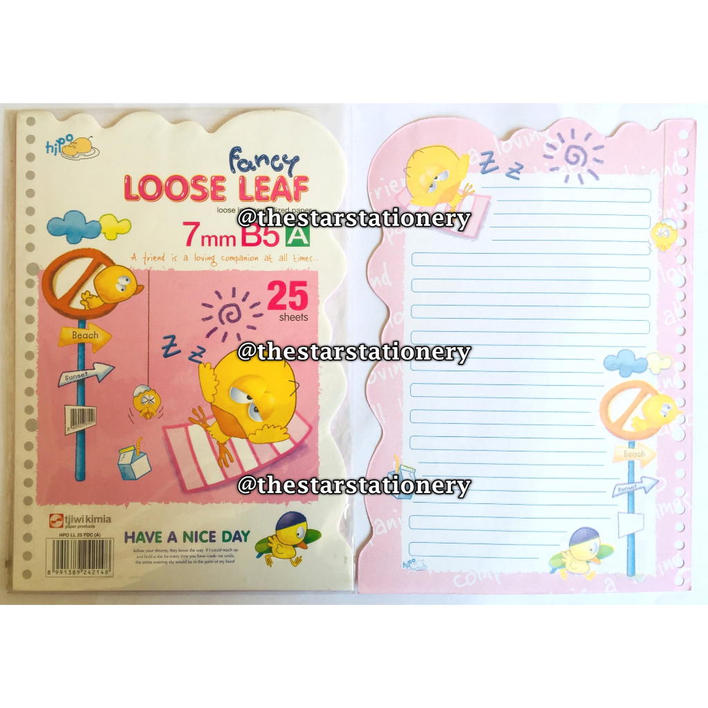 Jual (1 Pak Isi 25 Lembar) Loose Leaf Hipo B5 25 Lembar Fancy Warna ...