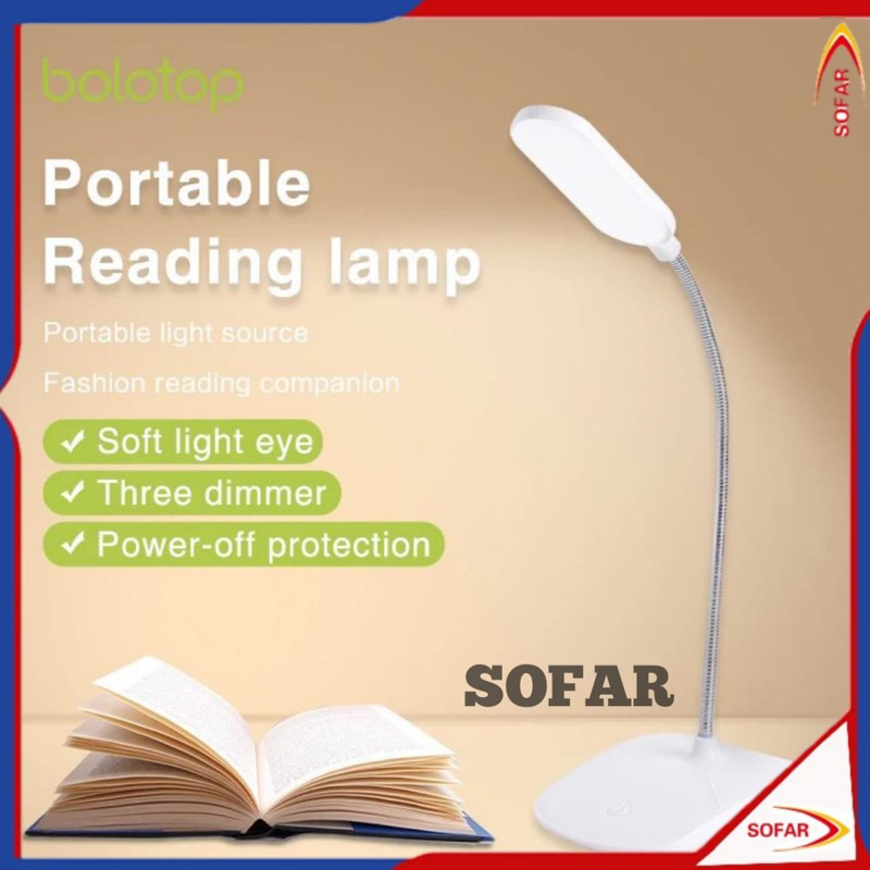 Jual Lampu Belajar Cas Recharge Rechargeable Meja LED QH8804 | Shopee ...