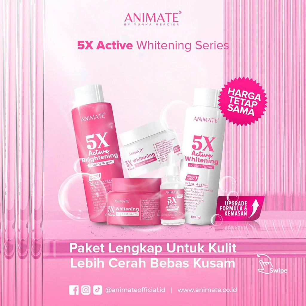 Jual ANIMATE 5 IN 1 WHITENING SERIES - BARRIER SERIES - ACNE SERIES ...