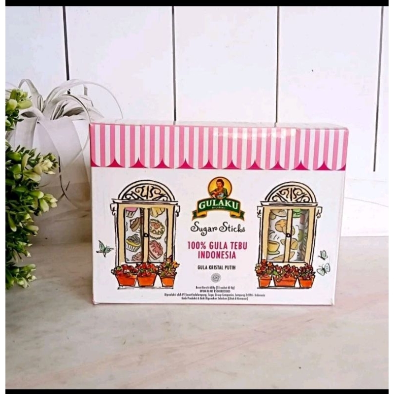Jual Gulaku Box Gula Pasir Mini Sugar stick Bali/Paris (75 sachet x 8 ...