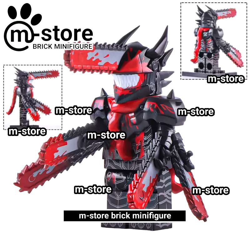Jual brick chainsaw man chainsaw demon denji pochita mini toy figure ...