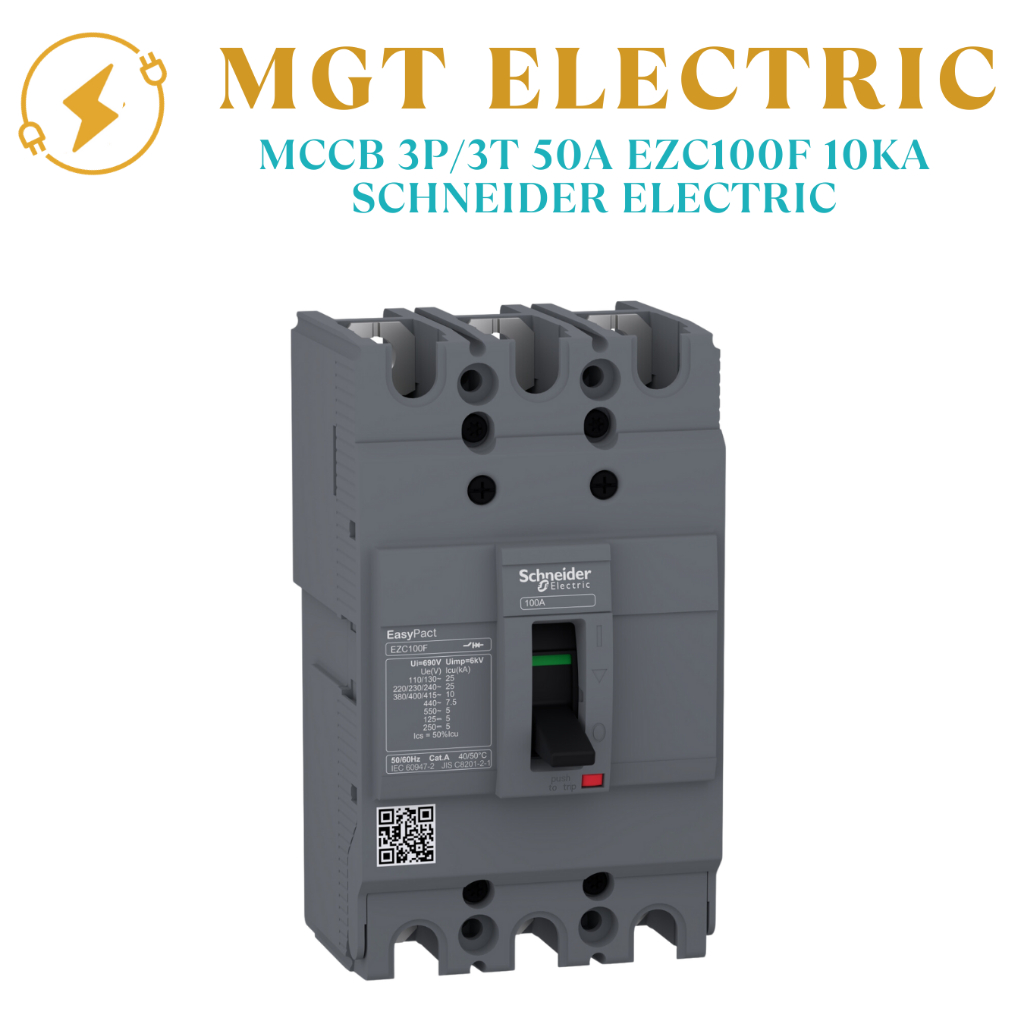 Jual MCCB 3P/3T 50A EZC100F 10kA Schneider Electric | Shopee Indonesia