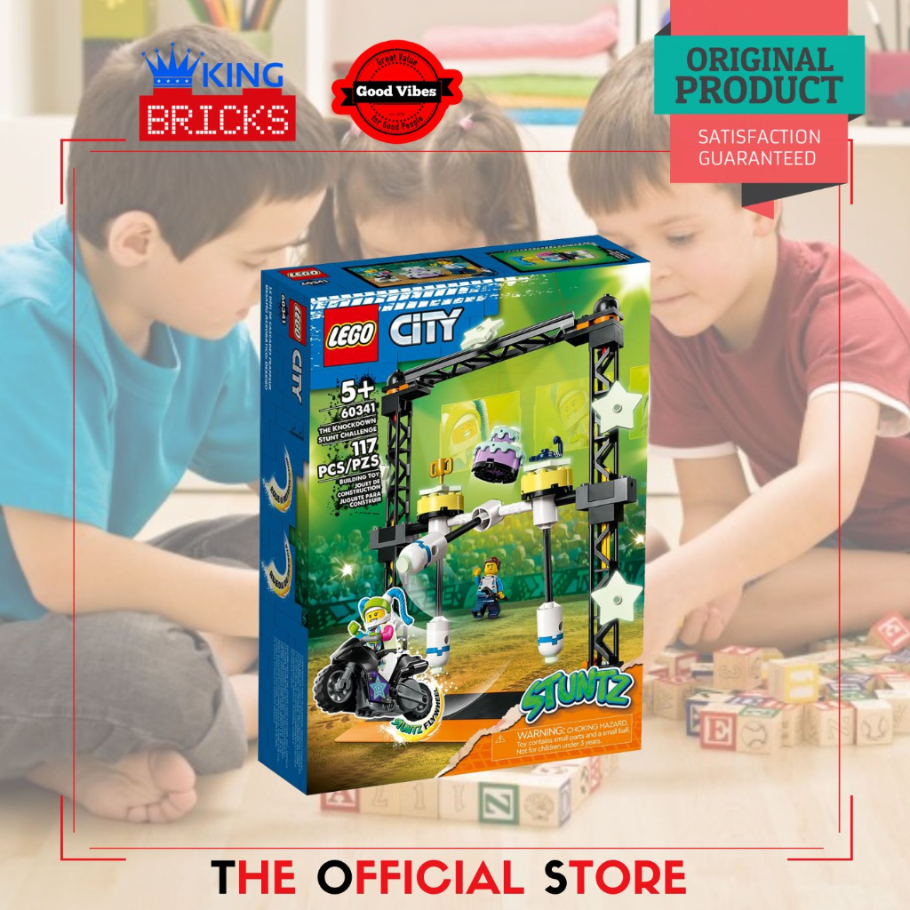 Jual LEGO Original CITY 60341 The Knockdown Stunt Challenge - Mainan ...