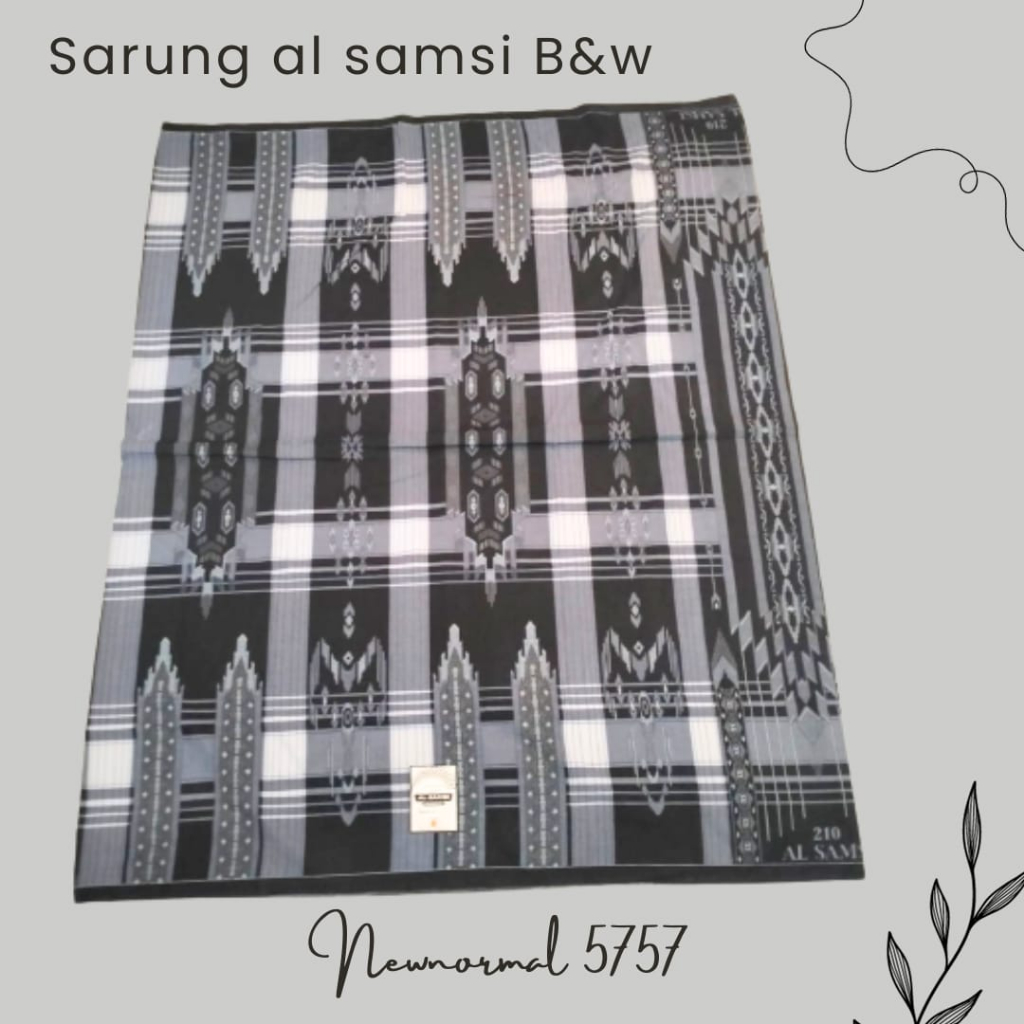 Jual Sarung AL SAMSI BLACK and WHITE (HITAM PUTIH) BISA SERAGAM ...