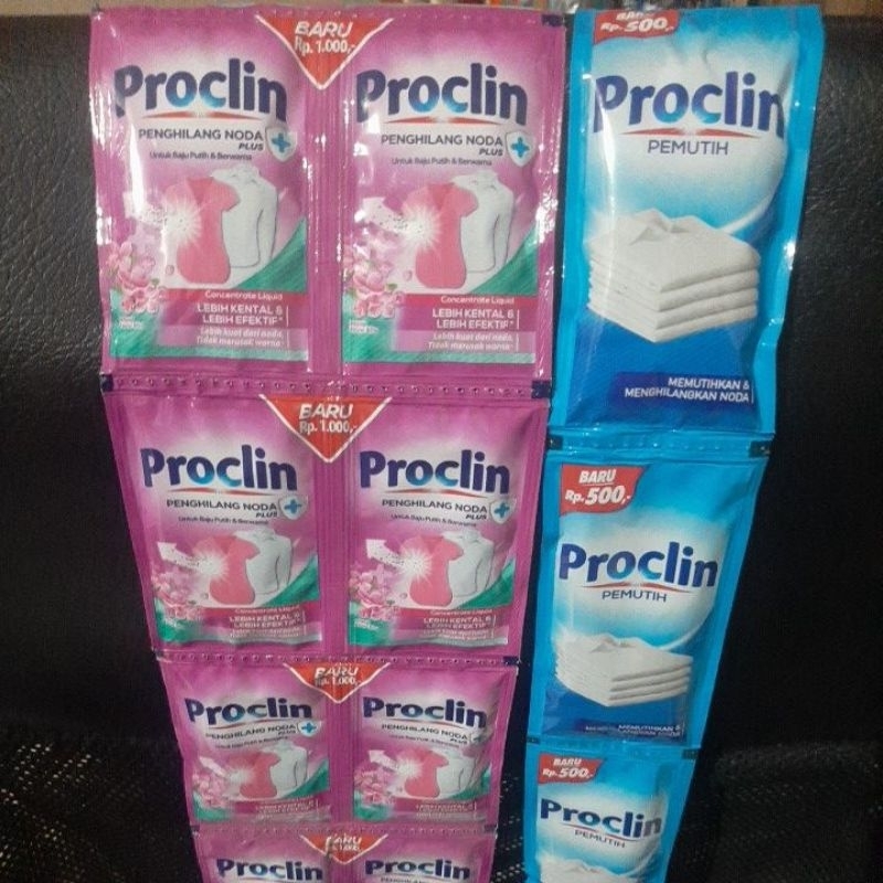 Jual Proclin Pemutih Penghilang Noda Bau Apek Pakaian Sachet Renceng ...