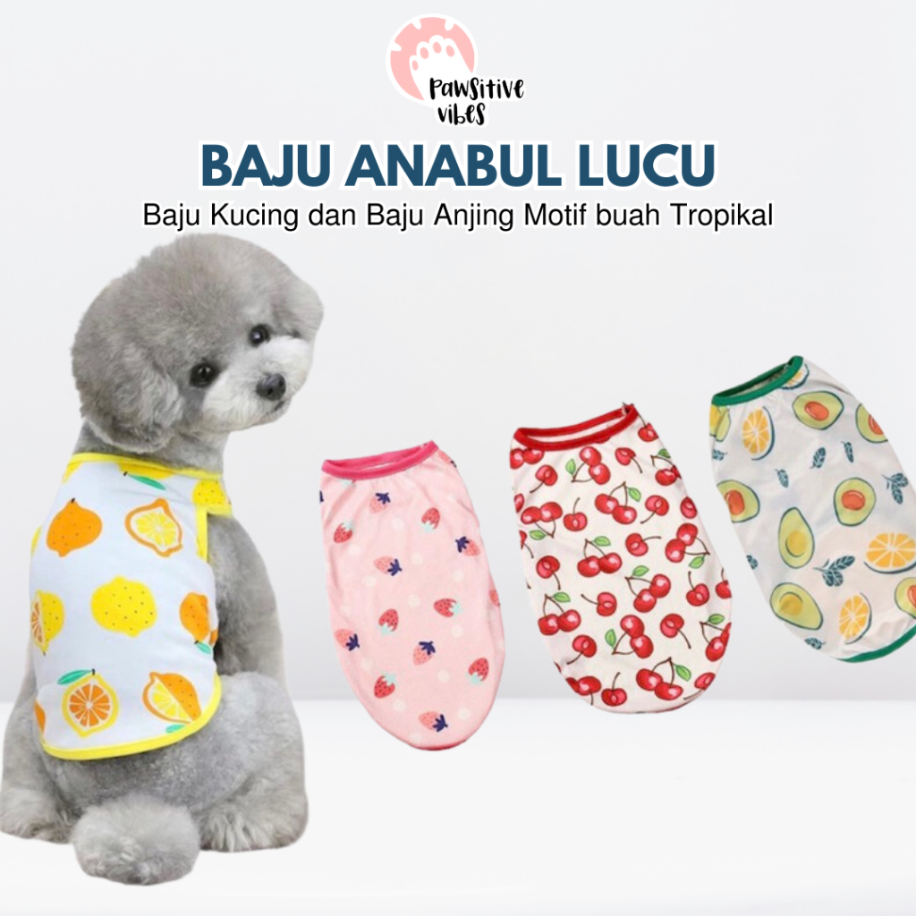 Jual Baju Kucing dan Baju Anjing Motif buah Tropikal Lucu - Kaos / Baju Kucing Murah | Shopee ...