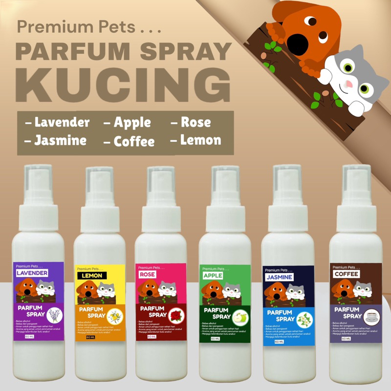 Jual Parfum Kucing Spray Aroma All varian Premium Pets Parfum Kucing ...