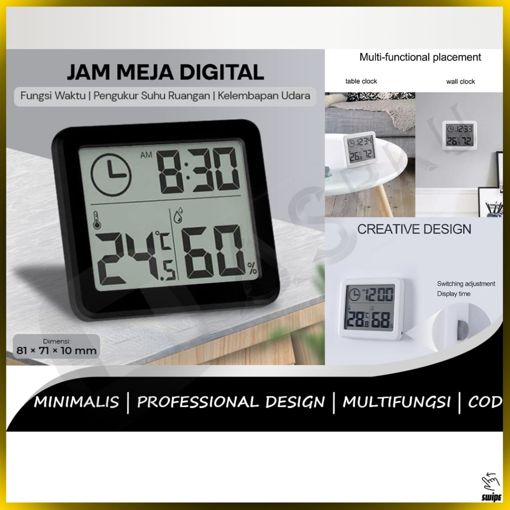 Jual Jam Digital Meja Mini Dinding Watch Desk Wall Minimalis Kecil ...