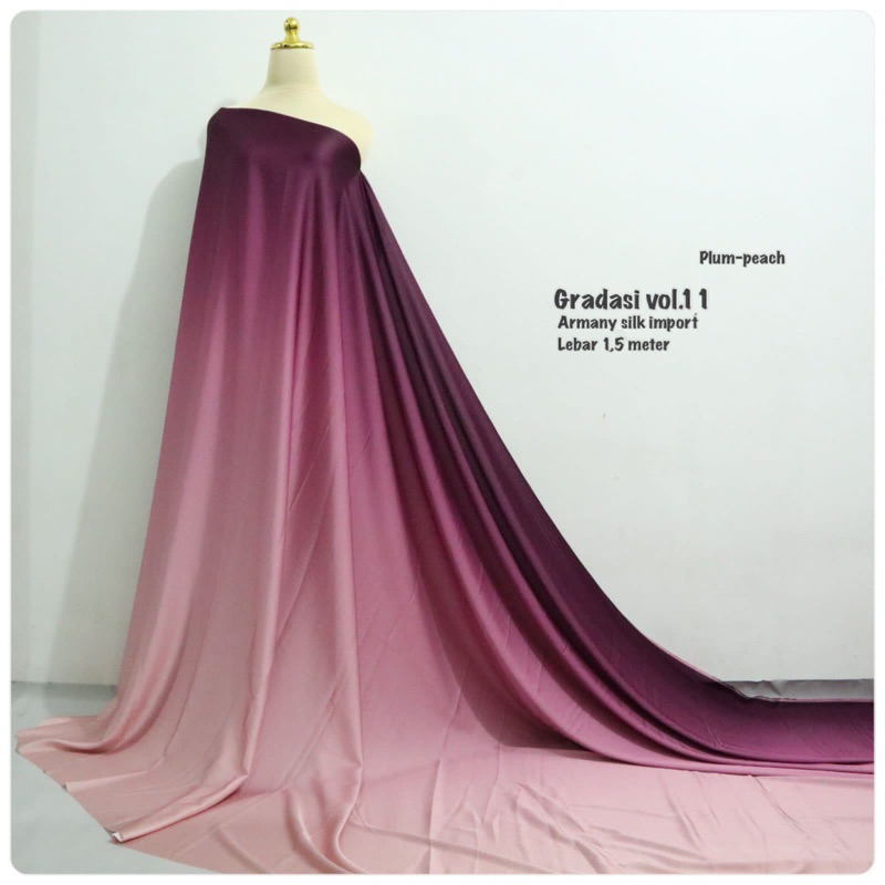 Jual COD|bahan kain silk gradasi ombre|kain ombre|kain seragam ...