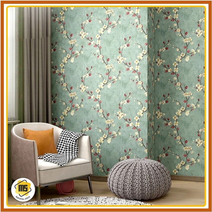 Jual Wallpaper Dinding Motif Bunga Wall Sticker Ukuran 45 cm x 8 Meter | Shopee Indonesia