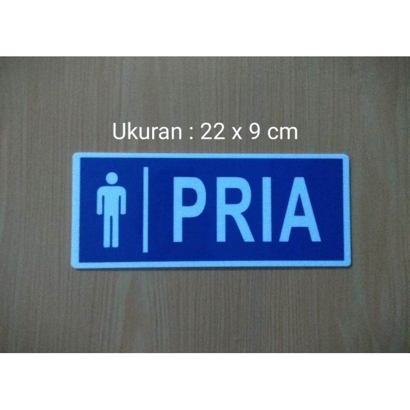 Jual Sign label "LOGO PRIA" Sign acrylic, Sign Board Akrilik | Shopee ...