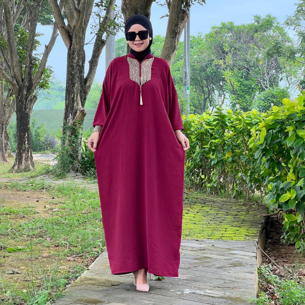 Jual Gamis Sultan Renda Kringkle Airflow Premium Dress Kaftan Arab ...