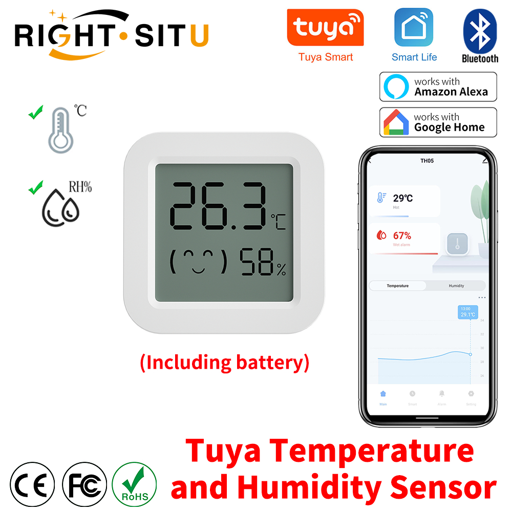 Jual Tuya termometer Remote Control, layar LCD Mini Sensor kelembapan ...