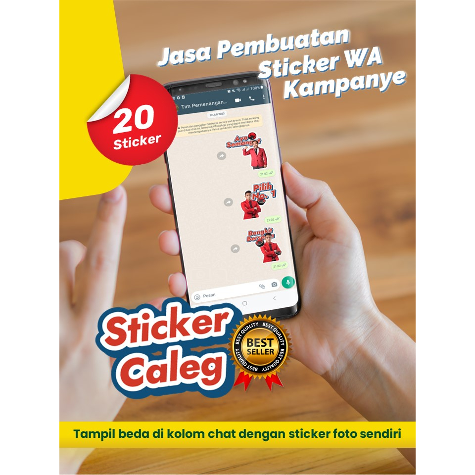 Jual JASA PEMBUATAN STICKER WA CALEG KAMPANYE | Shopee Indonesia