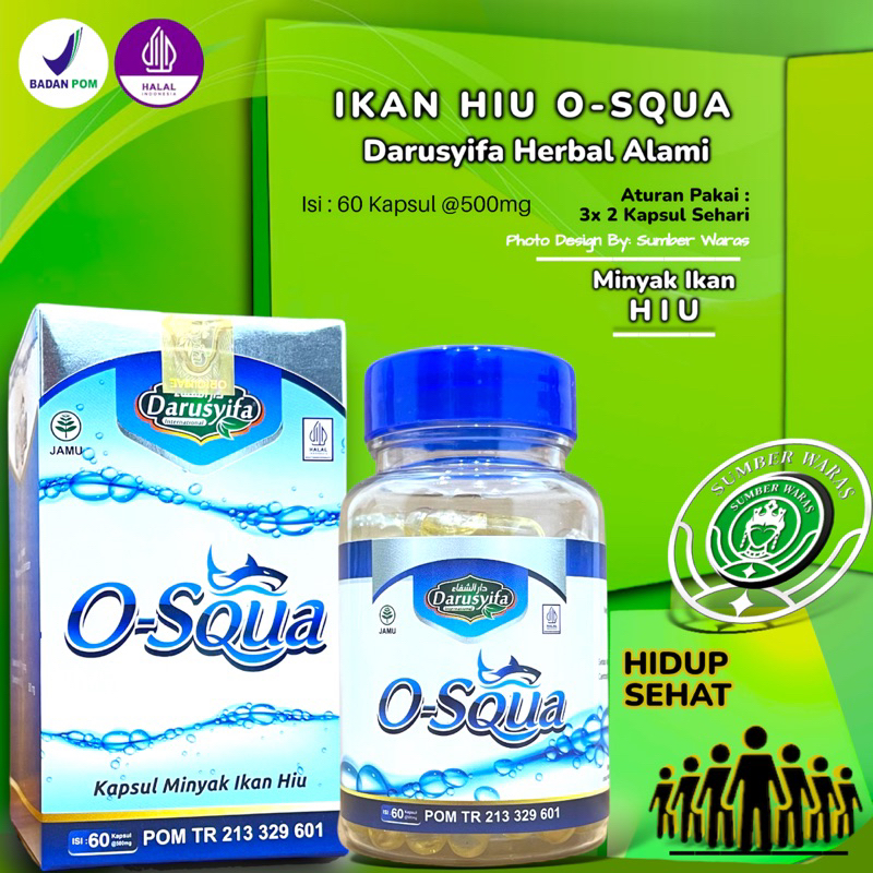 Jual Kapsul Minyak Ikan Hiu O-SQUA BPOM Darusyifa - Omega Squa 60 ...