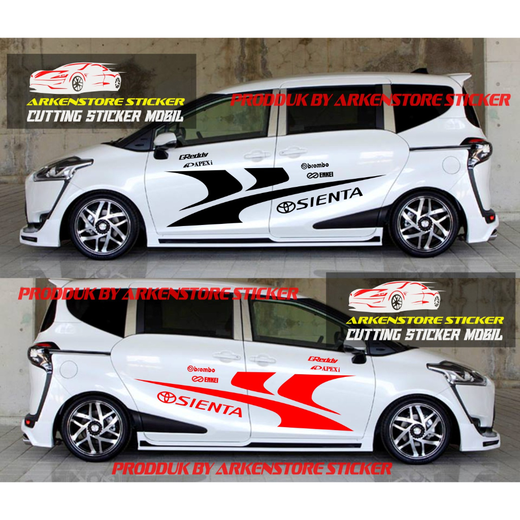 Jual cutting sticker list mobil sienta cutting sticker stiker body ...
