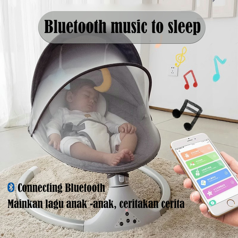 Jual [Exquisite packaging]Ayunan Bayi Otomatis elektrik Baby Swing ...