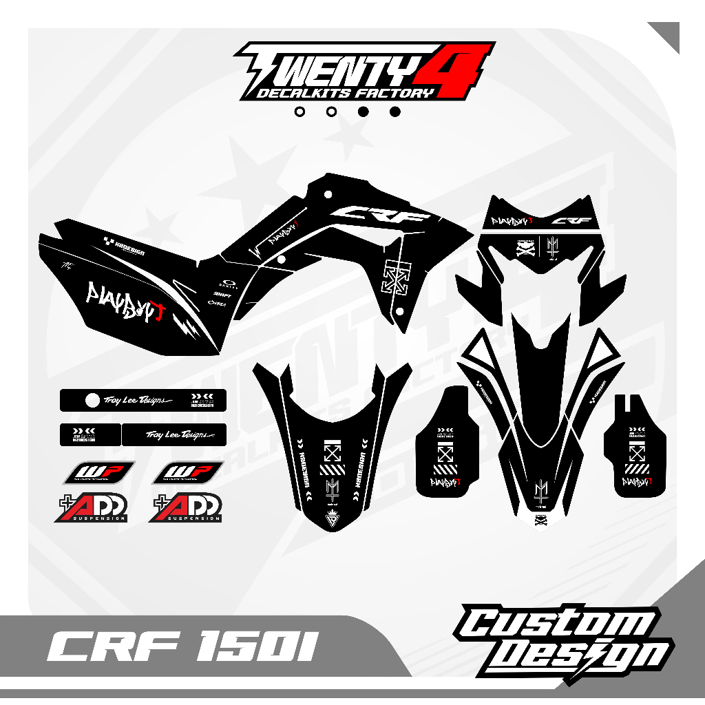 Jual Decal Stiker Crf Motif Maternal Hitam Bebas Custom Design | Shopee ...