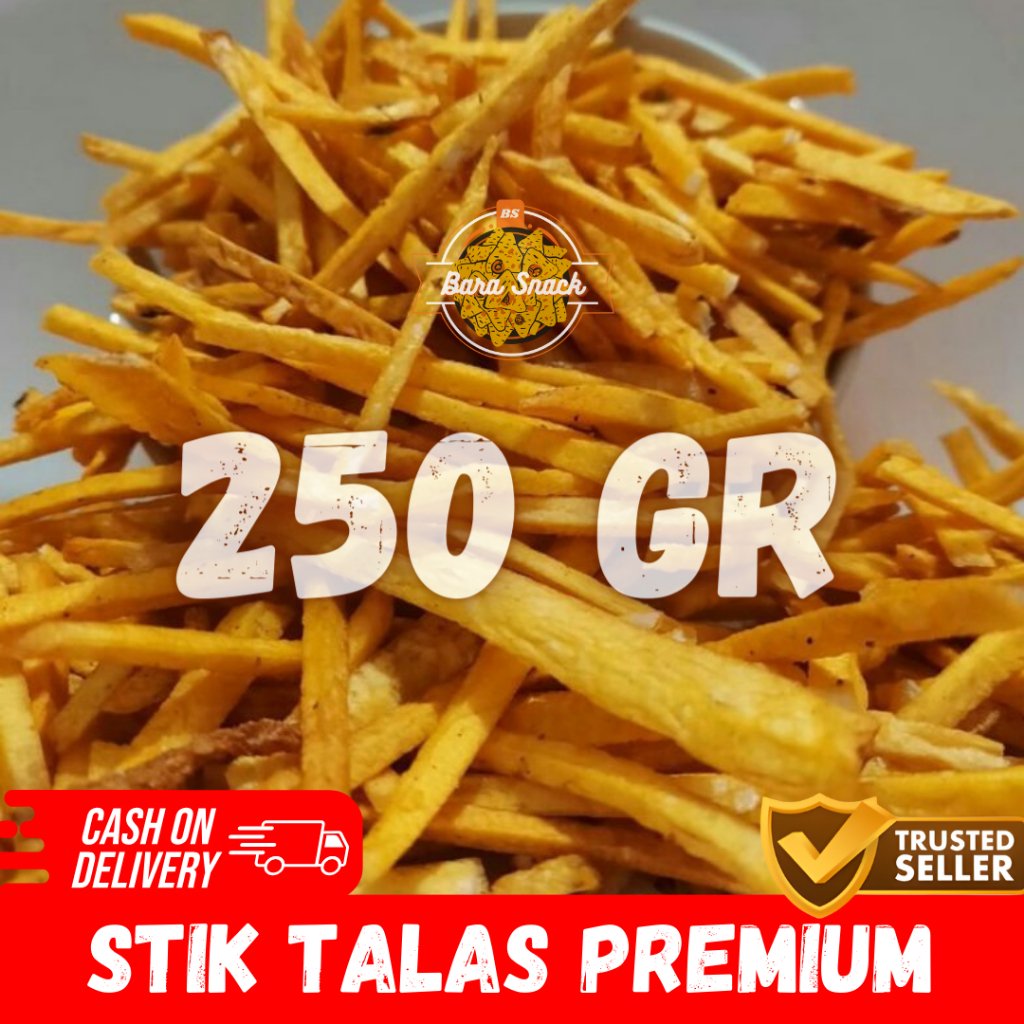 Jual [ 250gr ] Keripik Stik Talas Gurih Rasa Original / Camilan Snack ...