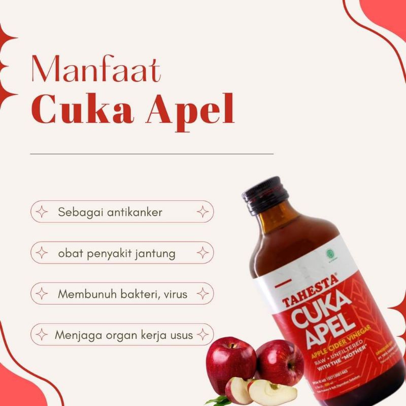 Jual Cuka Apel TAHESTA 320 ml Asli Original | Shopee Indonesia