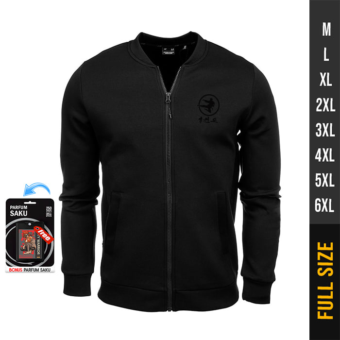 Jual JAKET BOMBER HITAM POLOS KARATE KICK OVERSIZE (M-6XL) JAKET POLOS ...
