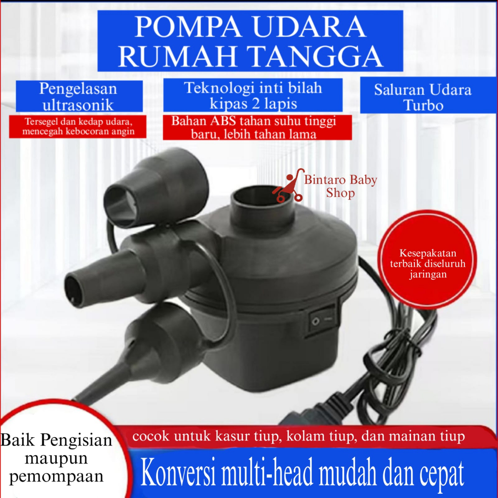 Jual Pompa Angin Listrik Electric Air Pump Untuk Kolam Renang Kasur bisa Pompa Vakum Hisap ...