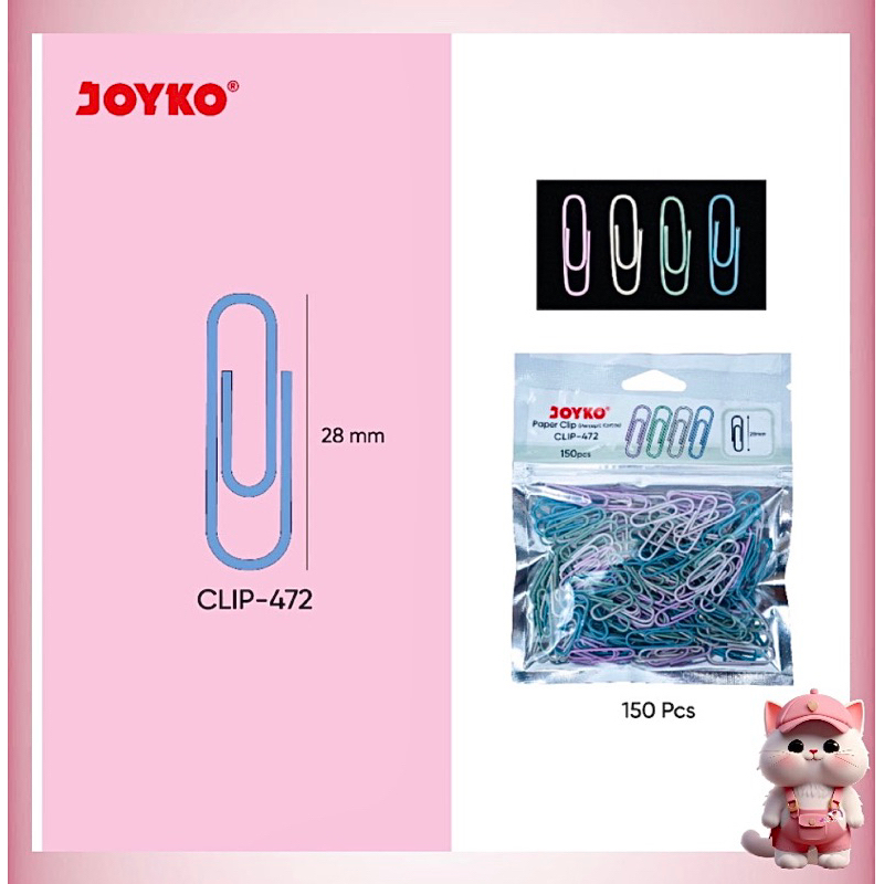 Jual N78 Joyko Paper Clip Color 472 / Penjepit Kertas Klip Warna Warni ...