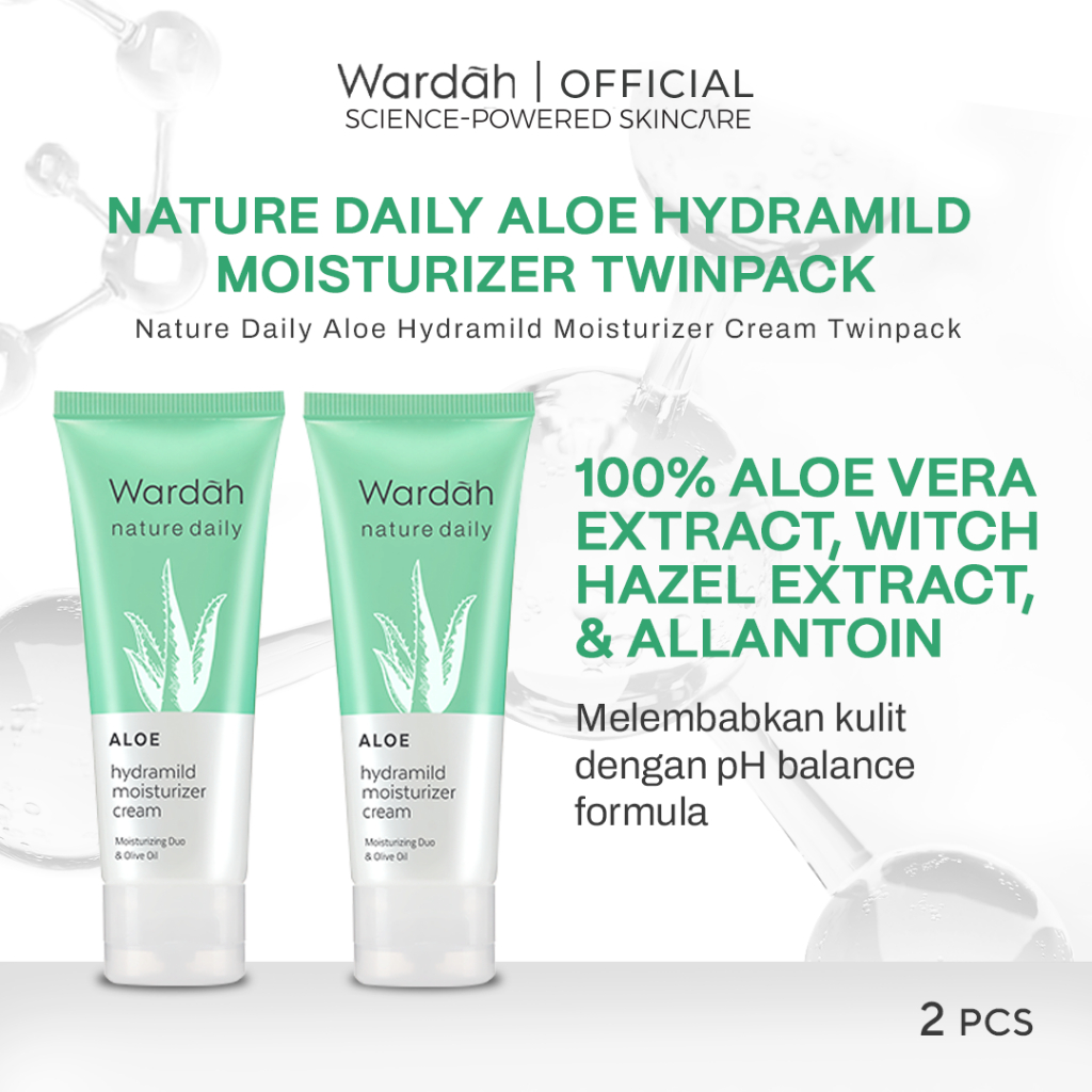 Jual WARDAH Nature Daily Aloe Hydramild Moisturizer Cream 40 ml ...