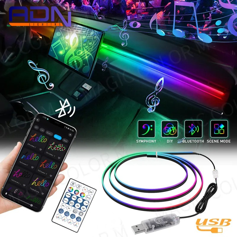 Jual LED AMBIENT Running LIGH RGB SYMPHONY USB APP control 110cm By ADN ...