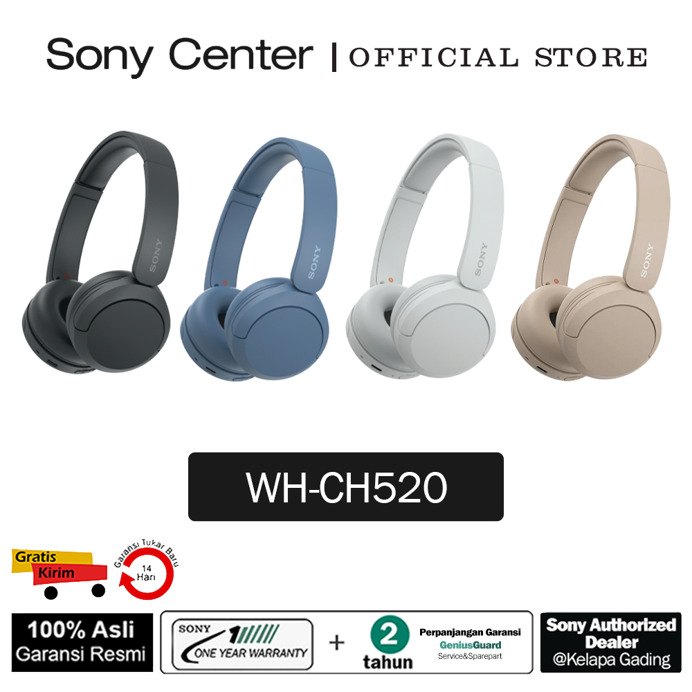 Jual SONY CENTER SONY WH-CH520 / WHCH520 / WH CH520 / CH520 Headphone Bluetooth / Sony WH-CH520 ...