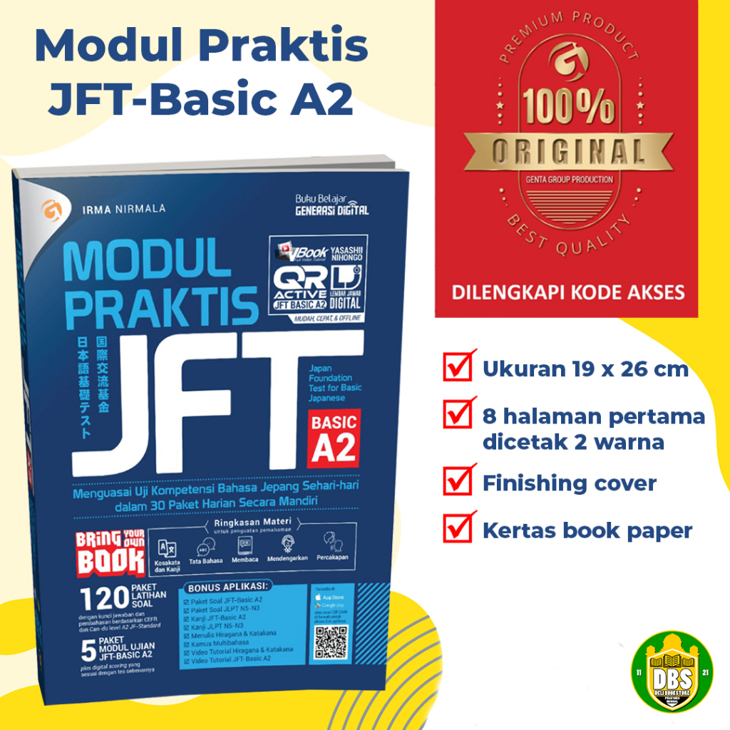 Jual Buku Uji Kompetensi Bahasa Jepang - Modul Praktis JFT Basic A2 | Shopee Indonesia