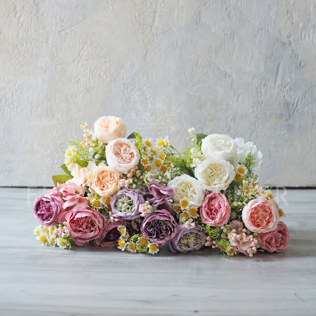 Jual Bunga Artificial Mini Garden Rose Daisy Bunch (B23175) | Shopee ...