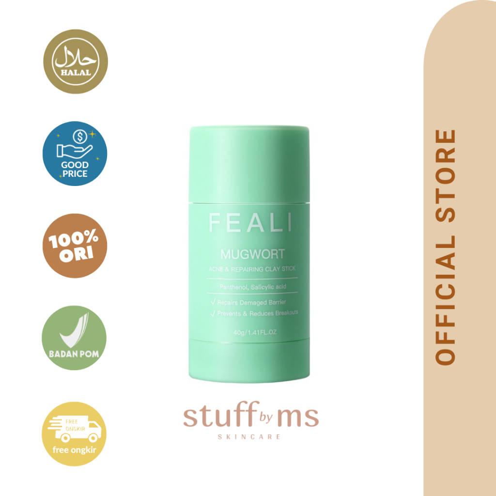 Jual Feali Mugwort Clay Stick Acne and Repairing Clay Stick Mud Facial ...