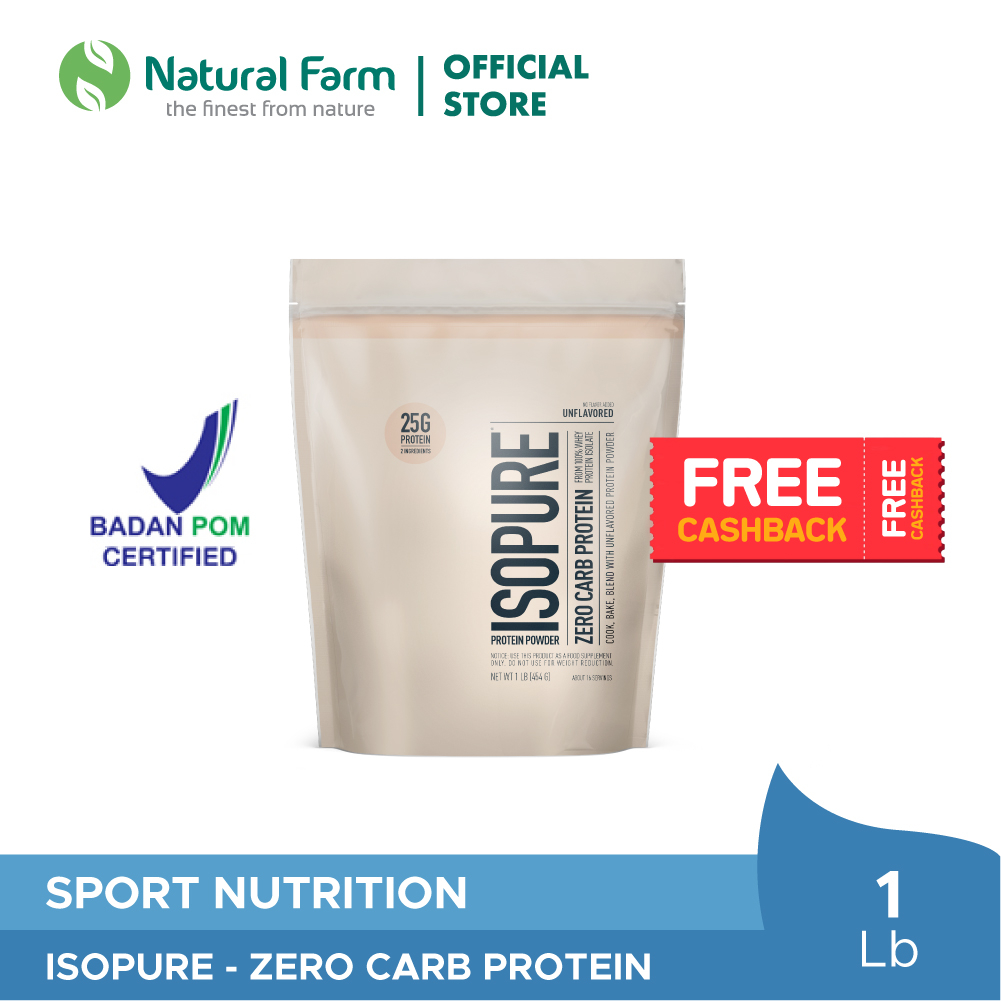 Jual Isopure Whey Protein Isolate Unflavored 1 LB | Shopee Indonesia
