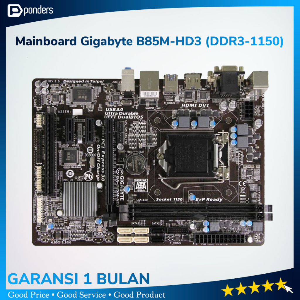 Jual Mainboard Intel Gigabyte B85 LGA 1150 DDR3 Support Gen4 | Shopee ...