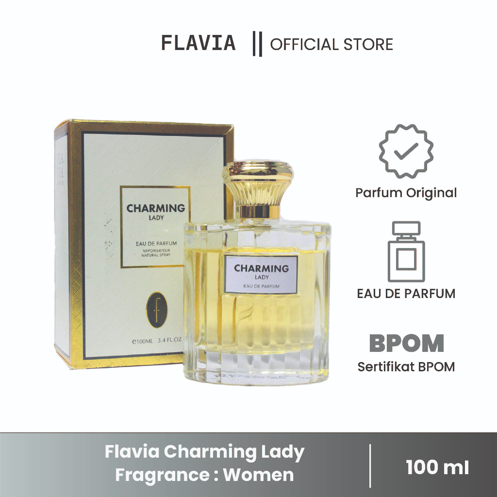 Jual Flavia Charming Lady Parfum For Woman EDP 100 ML | Shopee Indonesia