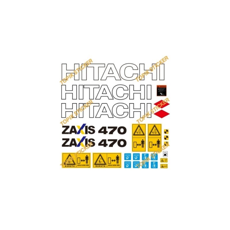 Jual Stiker Excavator HITACHI Zaxis 470 5g ,Stiker Alat Berat | Shopee ...