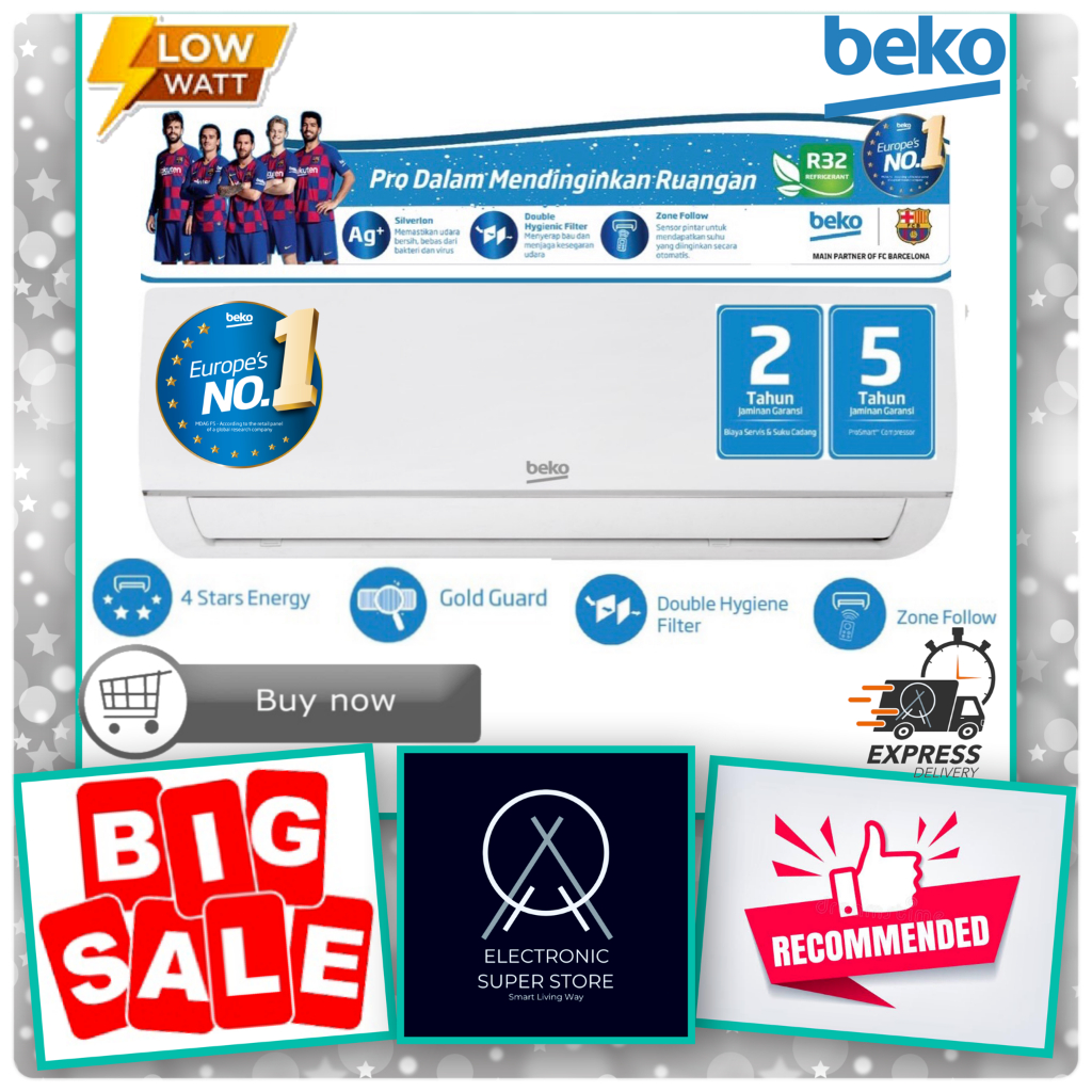 Jual AC BEKO 2 PK BSFSA180 BSFSA-181 STANDARD R32 SUPER JET COOLING I ...