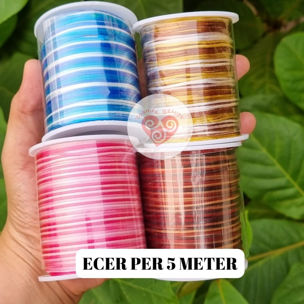 Jual Tali Satin Rainbow Tali Cina satin 1mm Warna Warni Per 5 Meter ...