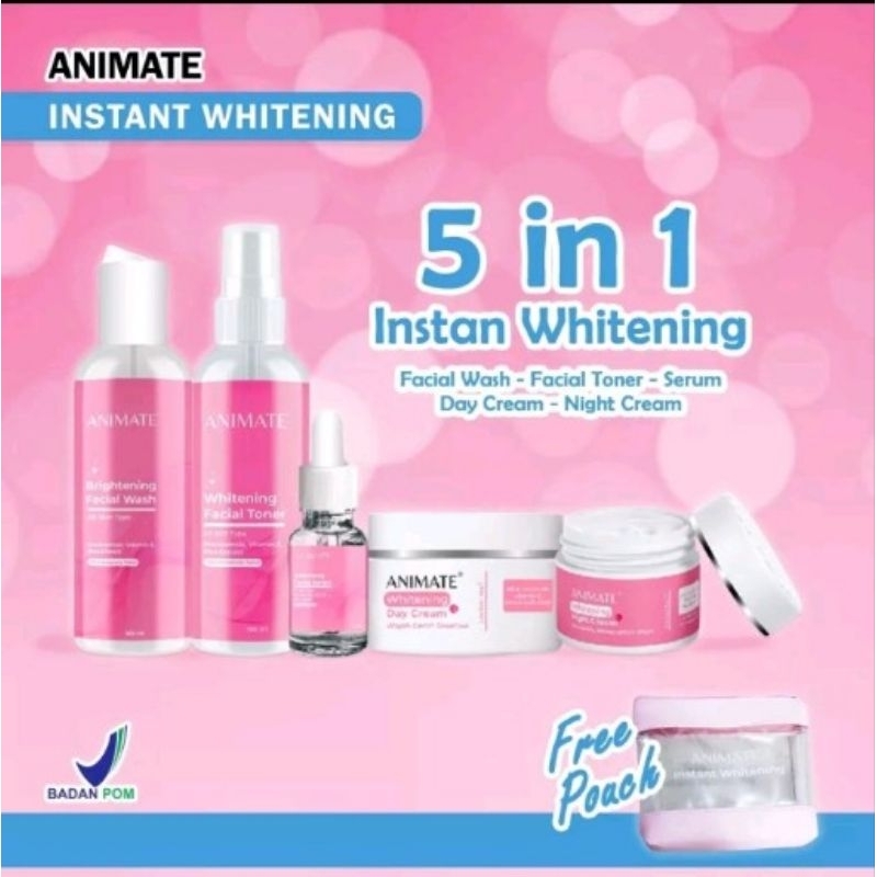 Jual Paket Animate Whitening Series 5in1 (Pink) | Shopee Indonesia