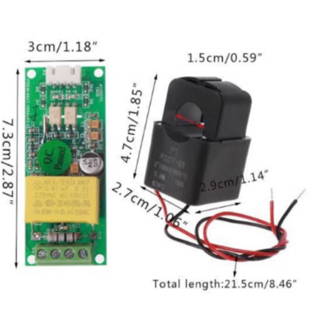 Jual PZEM-004T Sensor Watt Volt Current Power Tegangan Arus Meter-Open ...