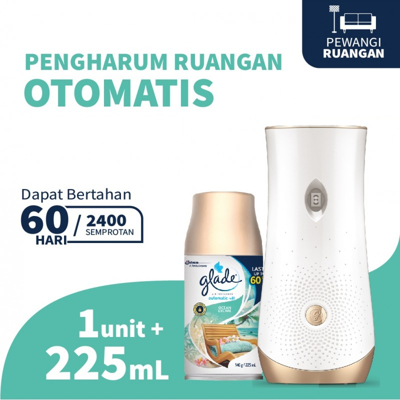 Jual GLADE Air Freshener Automatic Spray Alat + Refill 225ml - Alat Pengharum Ruangan Matic ...