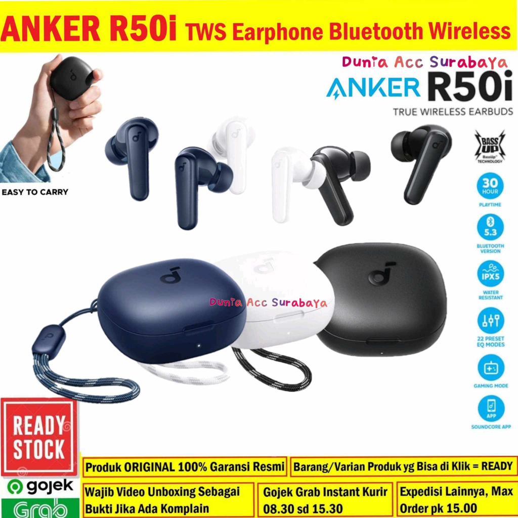 Jual ANKER R50i A3949 TWS Earphone Bluetooth Wireless Earbuds SoundCore ...