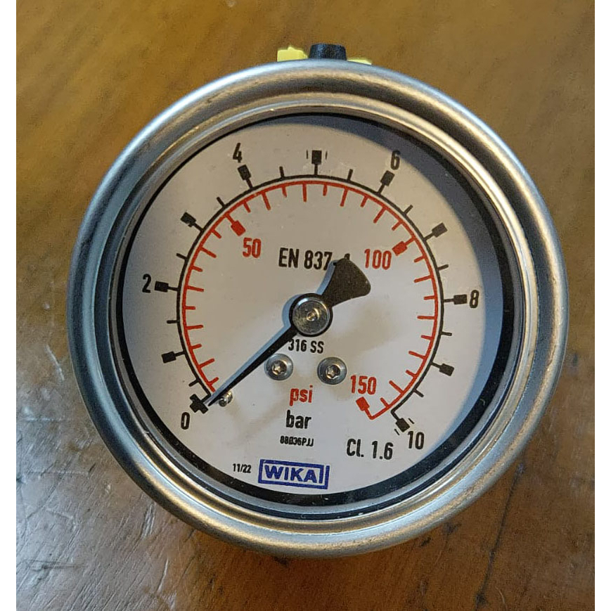 Jual Pressure Gauge Wika Manometer 2.5" Back Connection All stainless | Shopee Indonesia