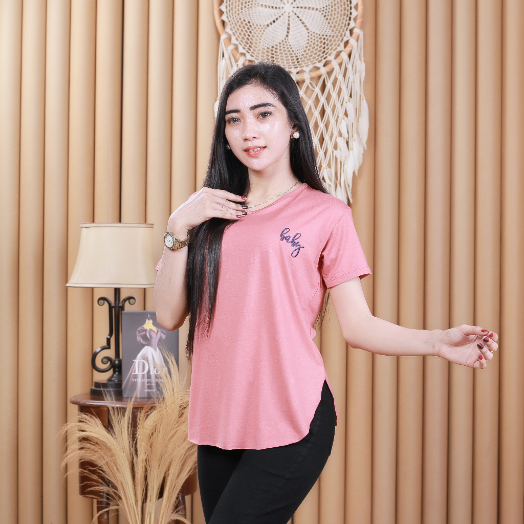 Jual T-Shirt Wanita Size XL/Kaos Wanita Spandek/Kaos Wanita Lengan Pendek/Kaos Oblong Sapndek ...