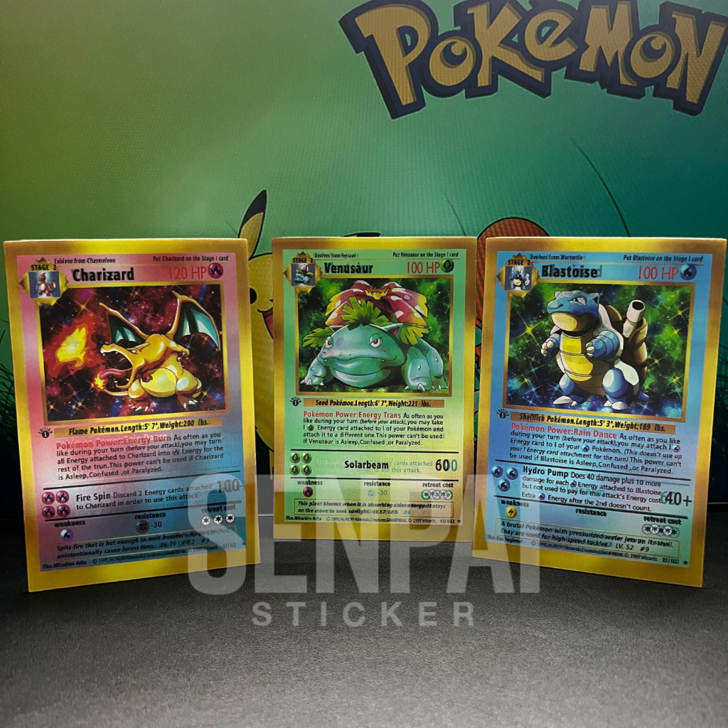 Jual Pokemon SENPAI STICKER 3D TER MURAH Stiker Anti Air Ukuran Besar ...