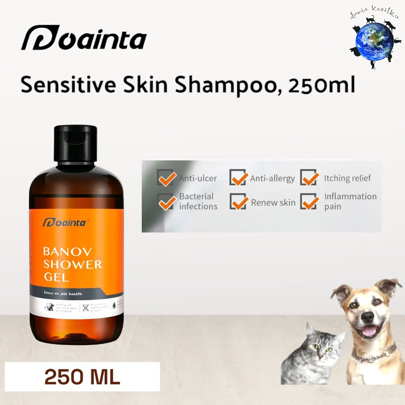 Jual Puainta Sensitive Skin Shampoo Banov Anti Fungal Shower Gel Sampo ...