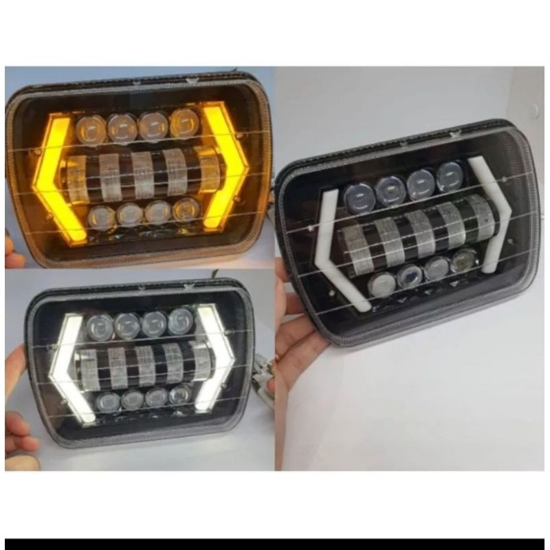 Jual LAMPU LED DAYMAKER ORIGINAL KOTAK 7 INCH JEEP FEROZA L300 TAFT ...