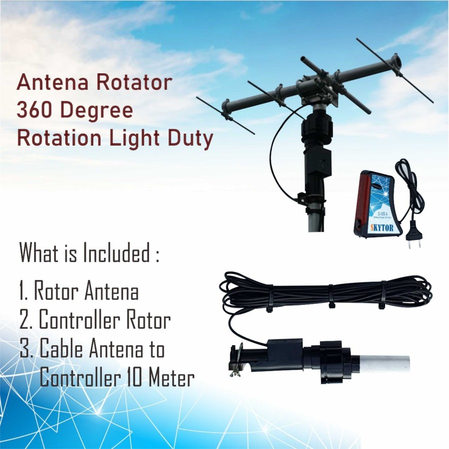 Jual Pengarah Antena Rotator Antena Rotor 360 Degree Rotation SKYTOR S ...