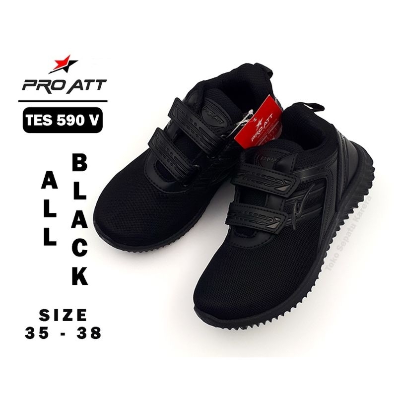 Jual SEPATU PRO ATT HITAM POLOS SEPATU ANAK SEKOLAH HITAM POLOS | Shopee Indonesia